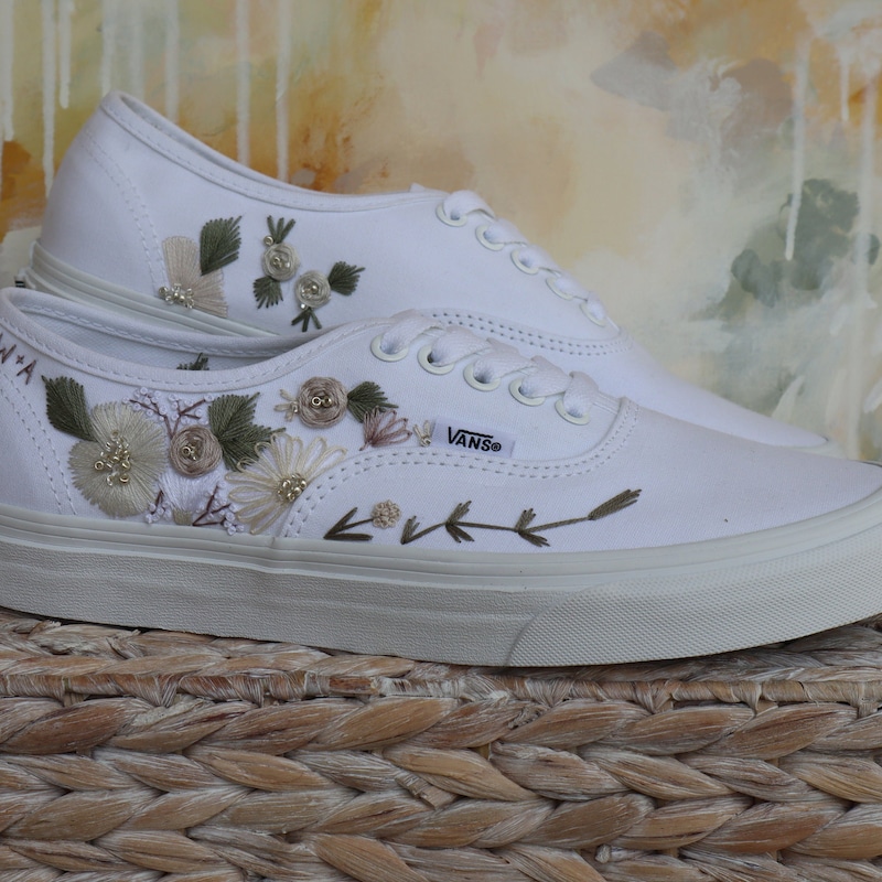 Embroidered Vans - Etsy
