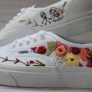 Embroidered Vans Shoes ~ Custom Hand Embroidery ~ Personalized Sneakers ...