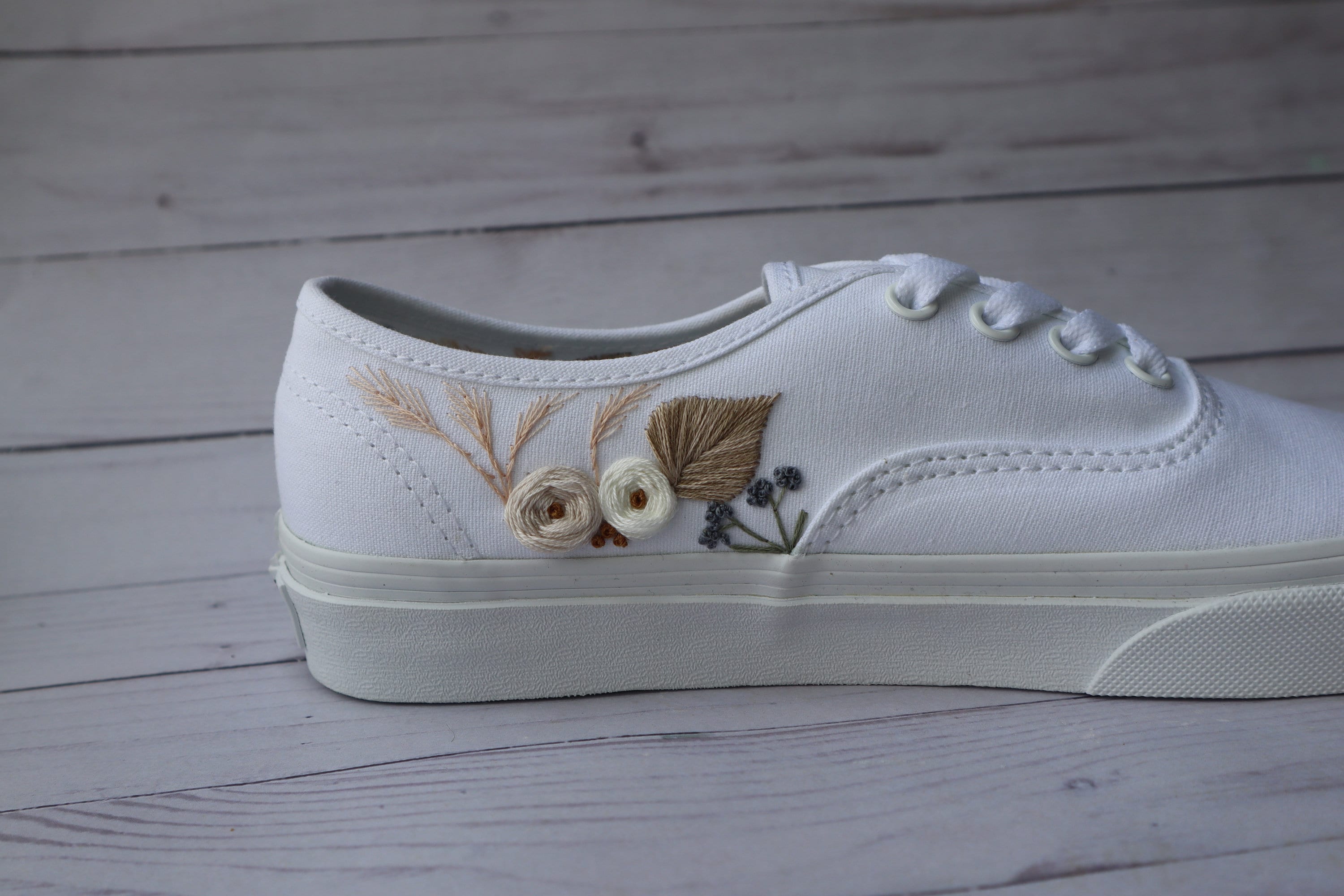 Custom Embroidered Vans Shoes by Hand to Order Personalized - Etsy
