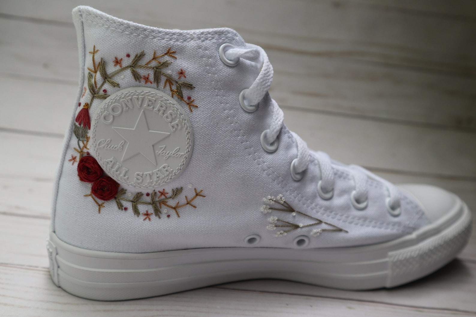 Converse Chuck Taylor All Star Shoes Embroidered by Hand to | Etsy