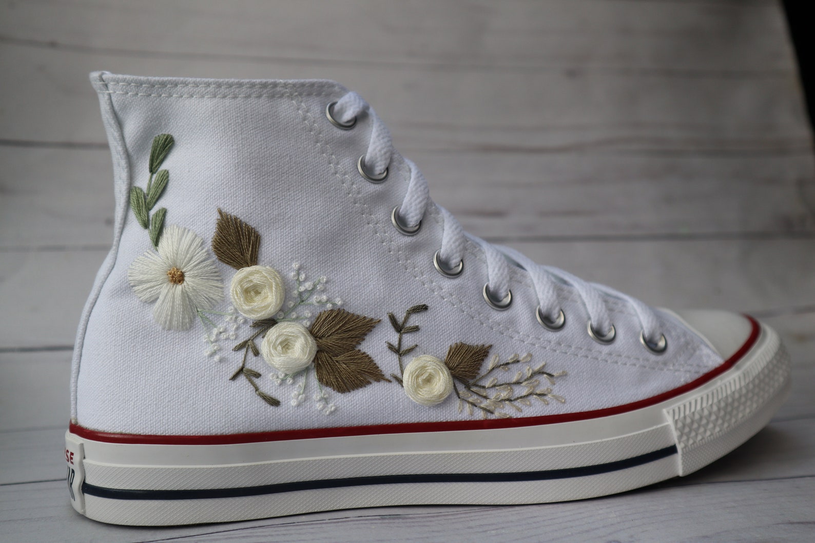 Converse Chuck Taylor All Star Shoes Name Embroidered by Hand to Order ...
