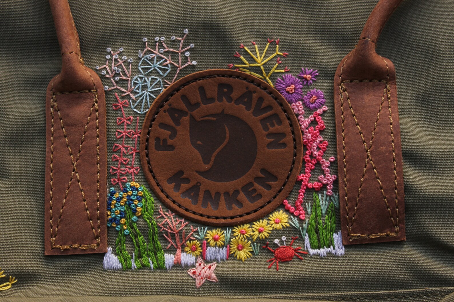 Custom Kanken Embroidery on Fjallraven Backpack, Under the Sea ...
