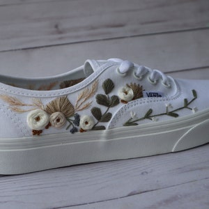 Custom Embroidered Vans Shoes by Hand to Order, Personalized Embroidery ...