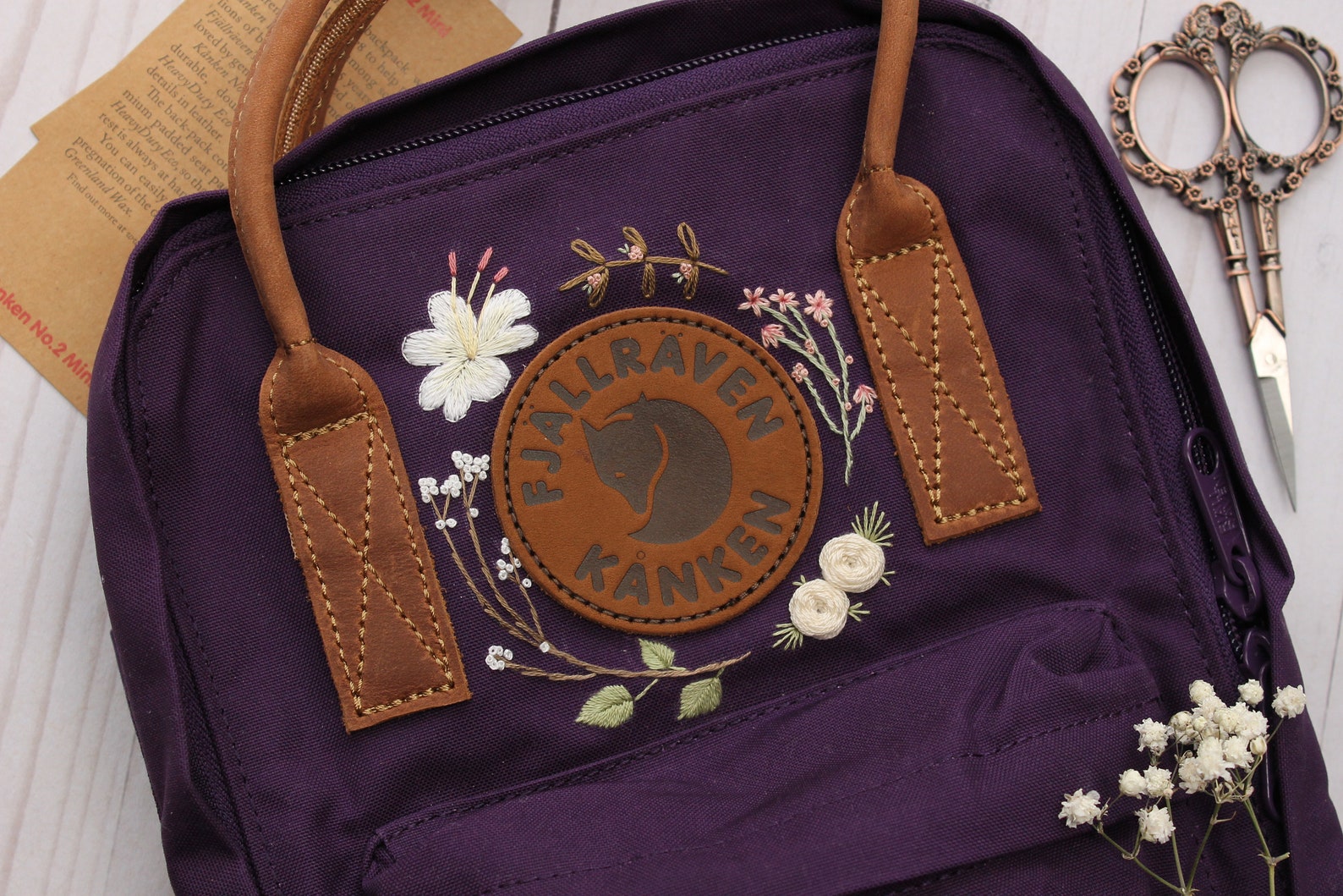 Custom Kanken Mini Backpack Hand Embroidered With Personalized - Etsy