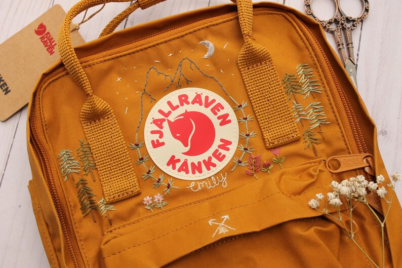 Custom Kanken Mini Backpack Hand Embroidered with Personalized | Etsy