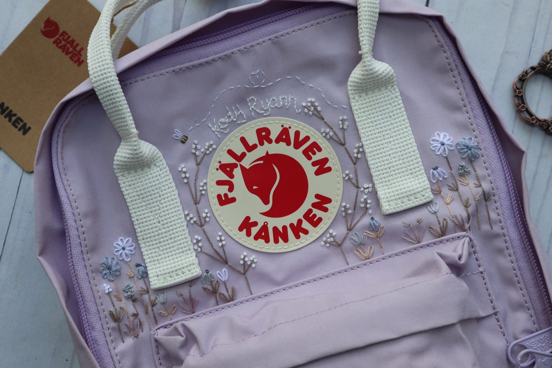 Custom Kanken Mini Backpack Hand Embroidered With Personalized Design ...