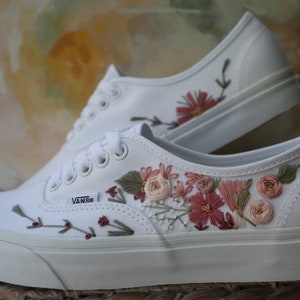 Embroidered Vans Shoes, Custom Hand Embroidery to Order, Personalized ...