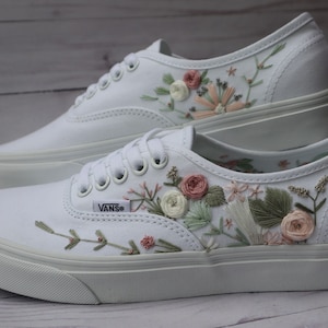 Embroidered Vans Shoes, Custom Hand Embroidery to Order, Personalized ...