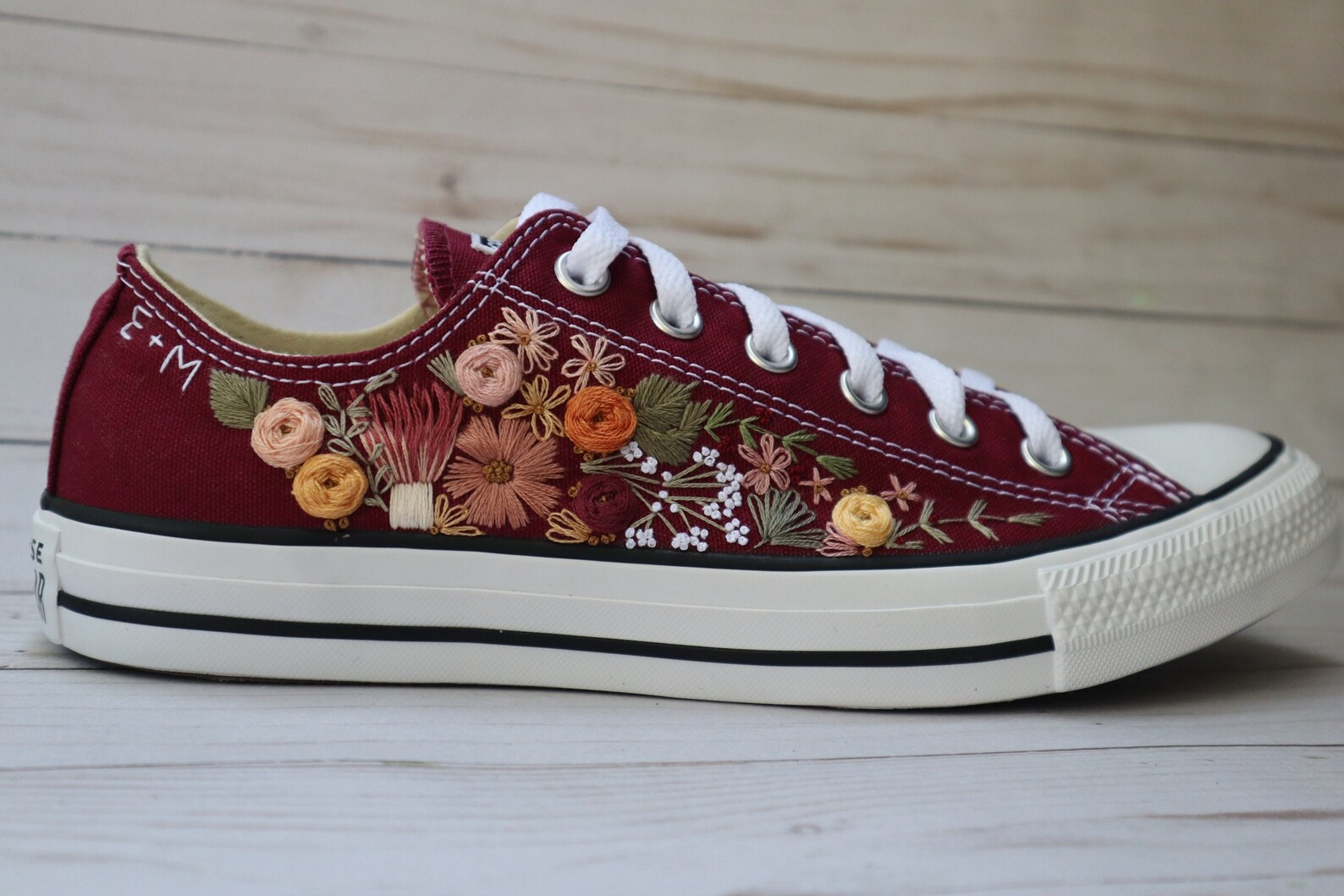 Custom Converse Chuck Taylor All Star LOW Shoes Embroidered by - Etsy