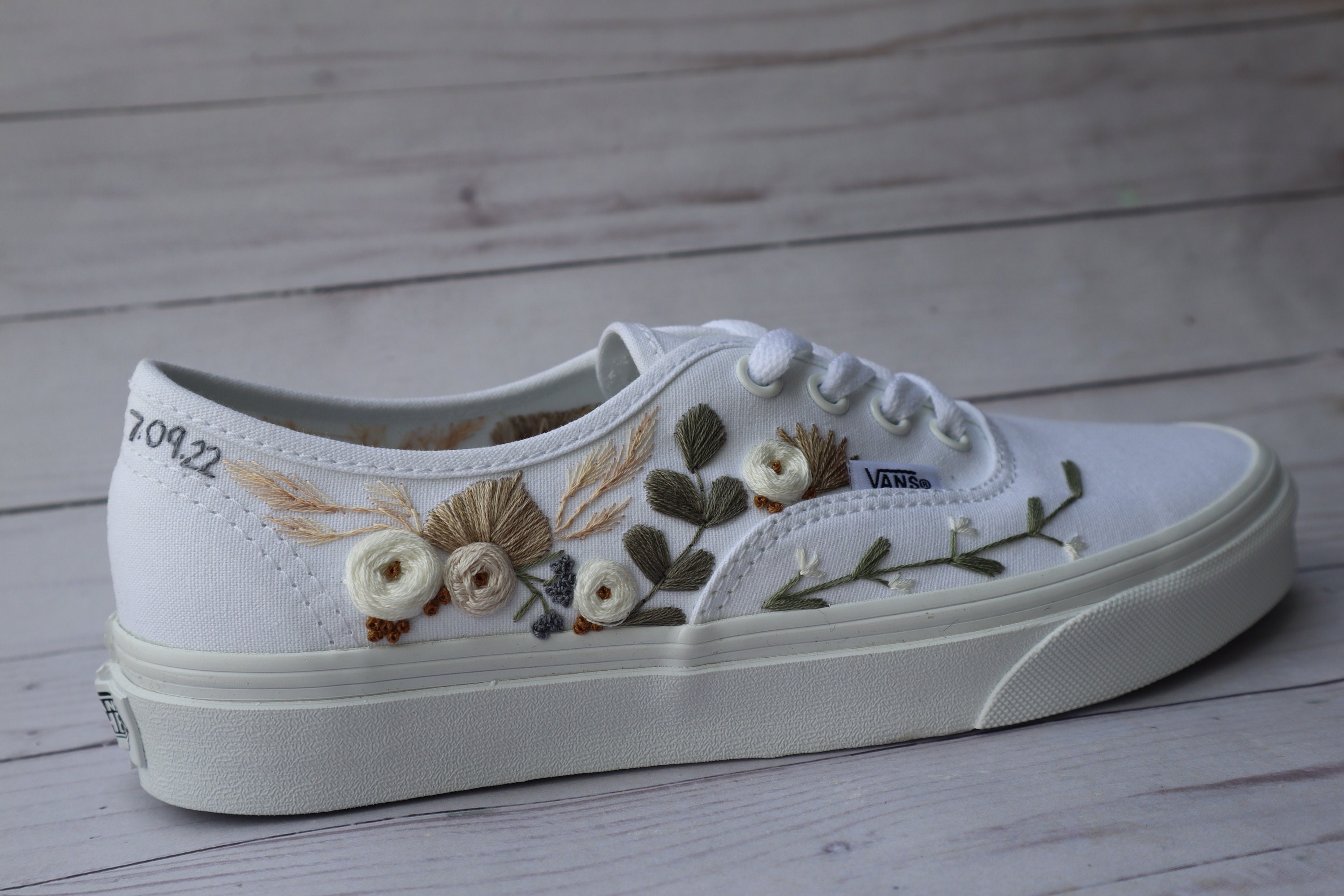 Custom Embroidered Vans Shoes by Hand to Order Personalized - Etsy