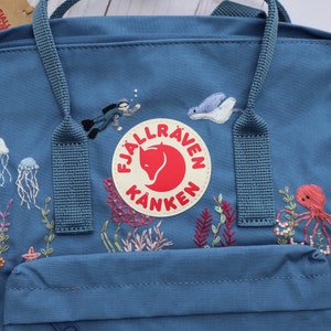 Custom Kanken Embroidery on Fjallraven Backpack, Under the Sea ...