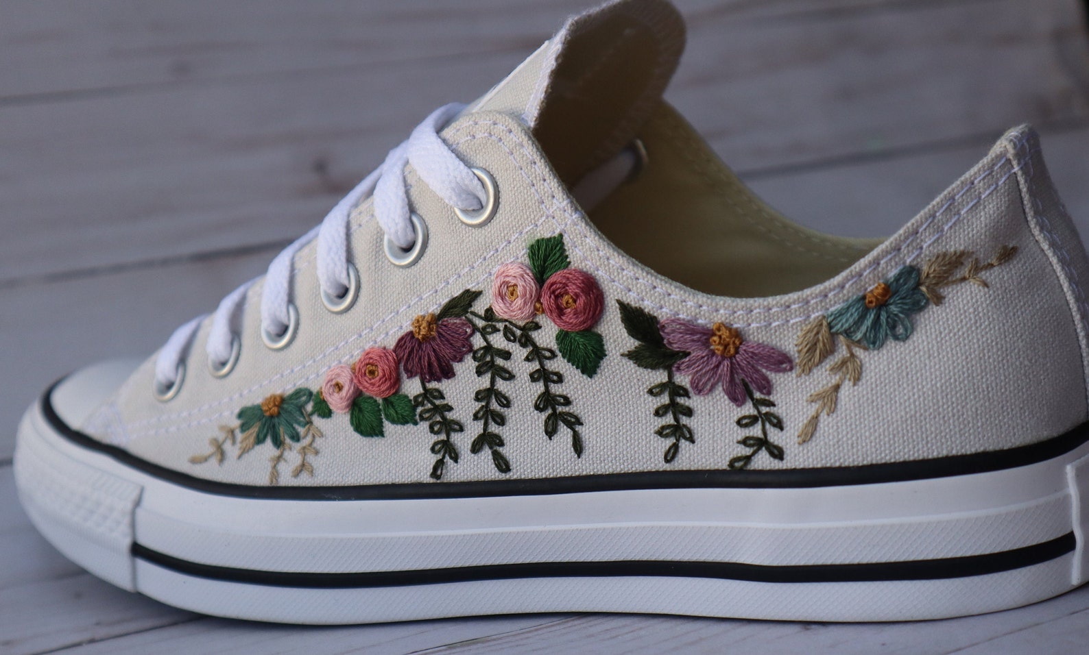 Custom Converse Chuck Taylor All Star Shoes Embroidered by - Etsy