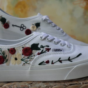 Embroidered Vans Shoes, Custom Hand Embroidery to Order, Personalized ...