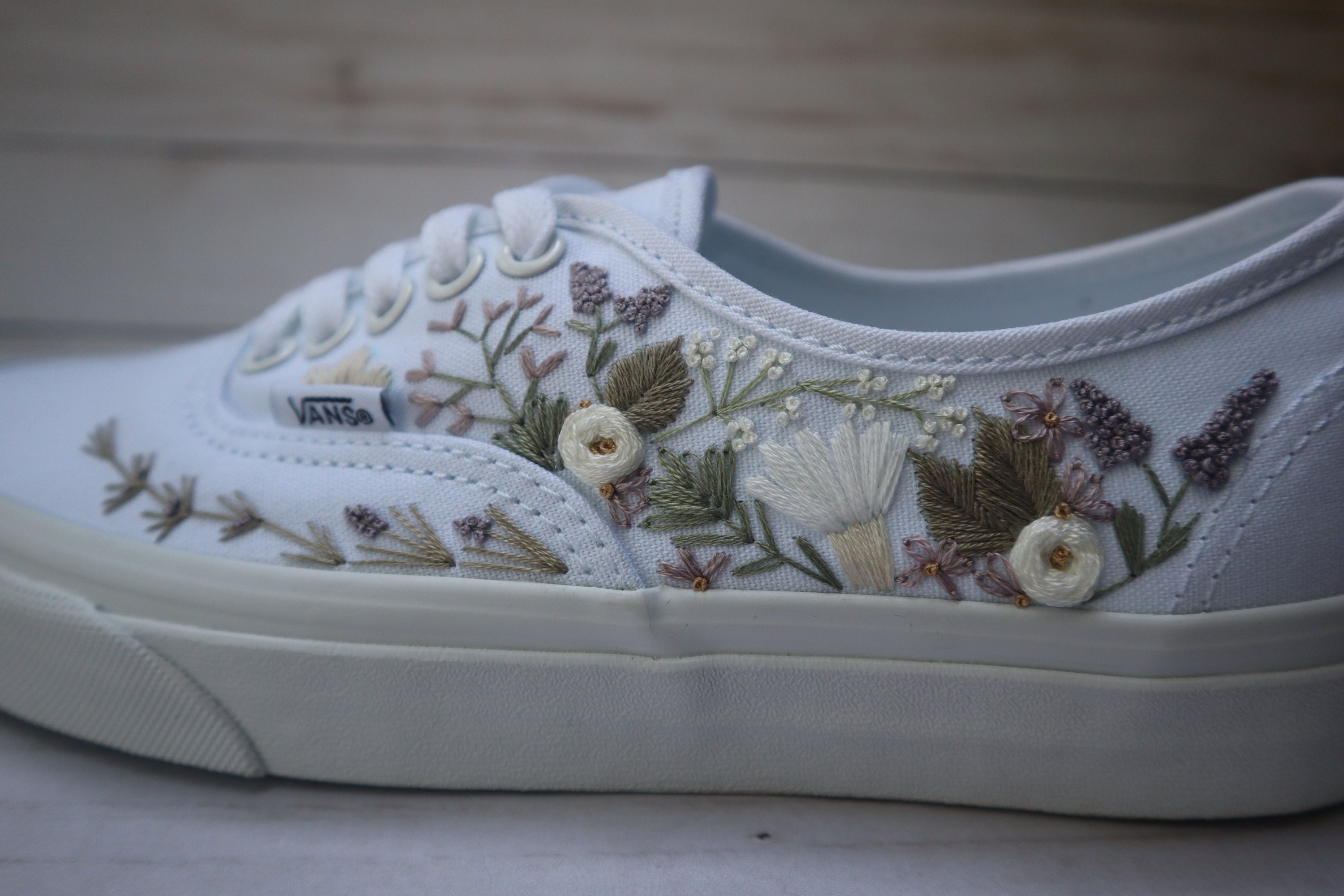 Custom Embroidered Vans Shoes by Hand to Order Personalized - Etsy