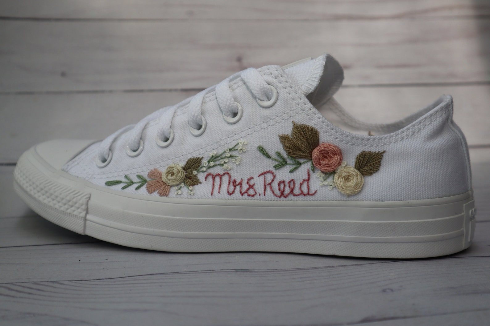 Converse Chuck Taylor All Star Shoes Name Embroidered by Hand to Order ...