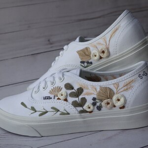 Custom Embroidered Vans Shoes by Hand to Order, Personalized Embroidery ...