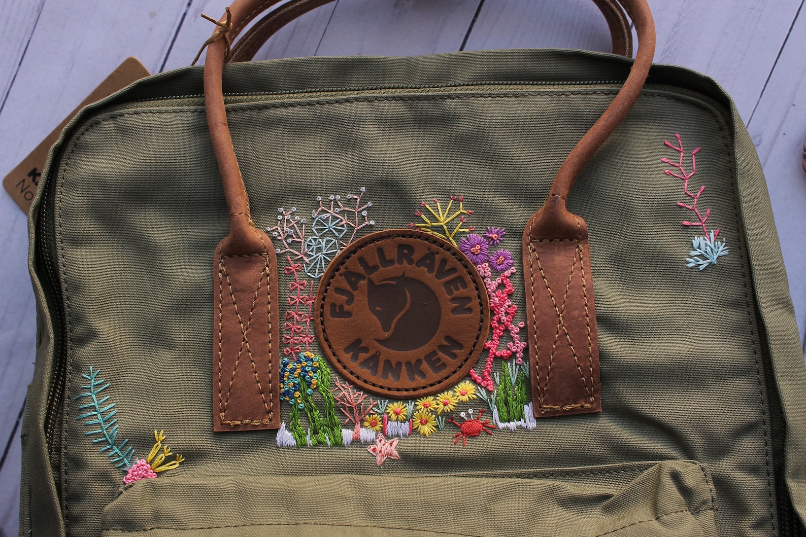 Custom Kanken Embroidery on Fjallraven Backpack, Under the Sea ...