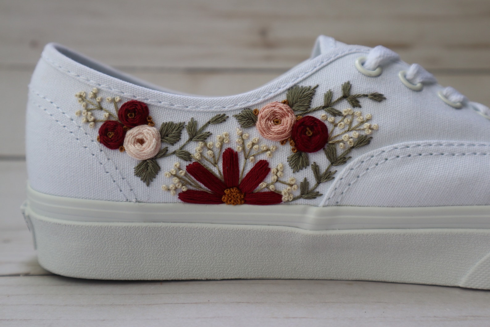 Custom Embroidered Vans Shoes by Hand to Order Personalized - Etsy