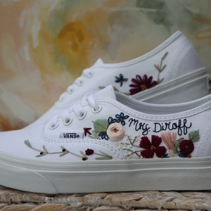 Embroidered Vans Shoes, Custom Hand Embroidery to Order, Personalized ...