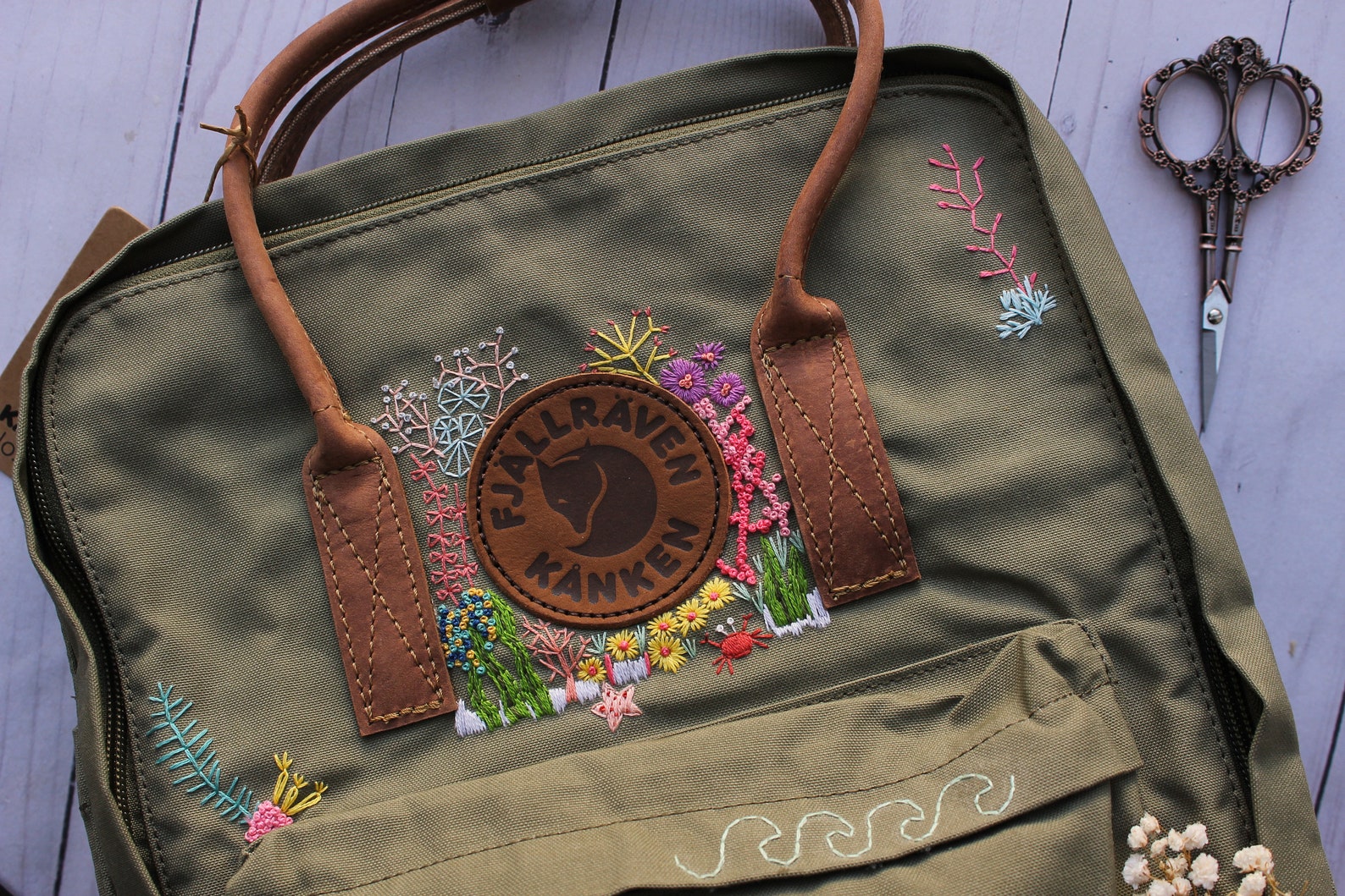 Custom Kanken Embroidery on Fjallraven Backpack, Under the Sea ...
