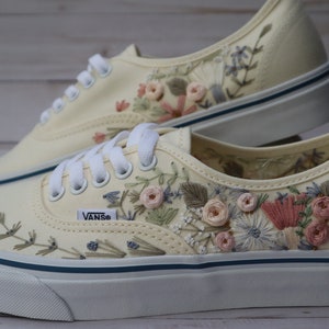 Custom Embroidered Vans Shoes by Hand to Order, Personalized Embroidery ...