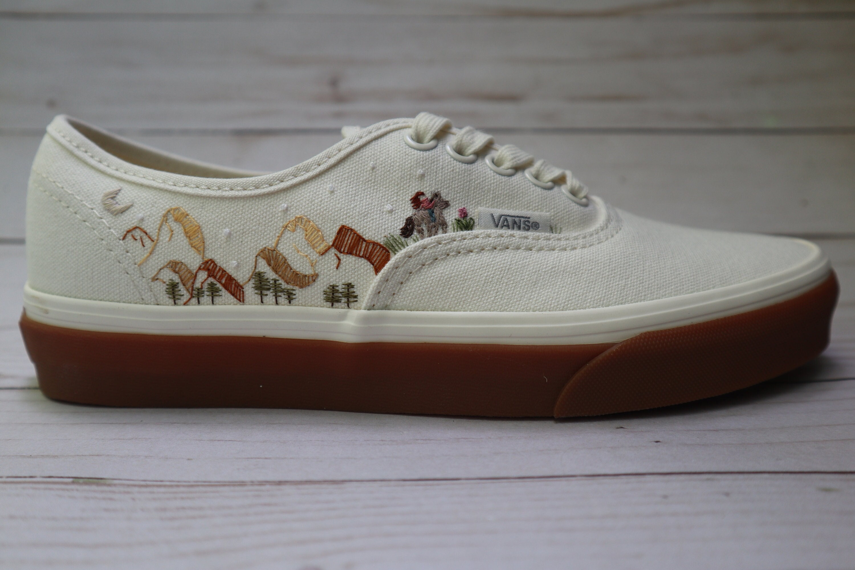 Custom Embroidered Vans Shoes by Hand to Order Personalized - Etsy