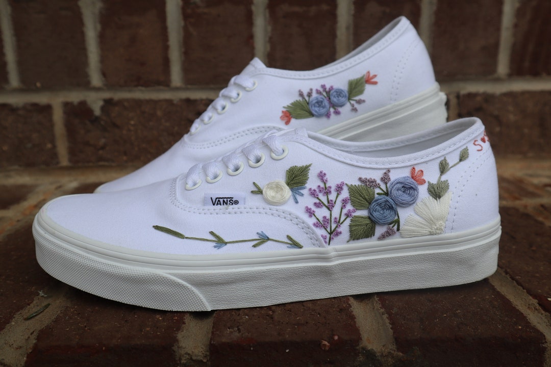 Embroidered Vans Shoes Custom Hand Embroidery to Order - Etsy