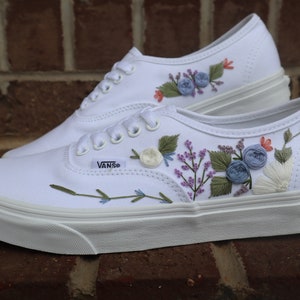 Embroidered Vans Shoes, Custom Hand Embroidery to Order, Personalized ...