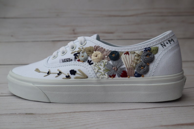 Embroidered Vans Shoes, Custom Hand Embroidery to Order, Personalized ...