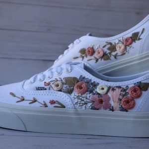 Embroidered Vans Shoes, Custom Hand Embroidery to Order, Personalized ...