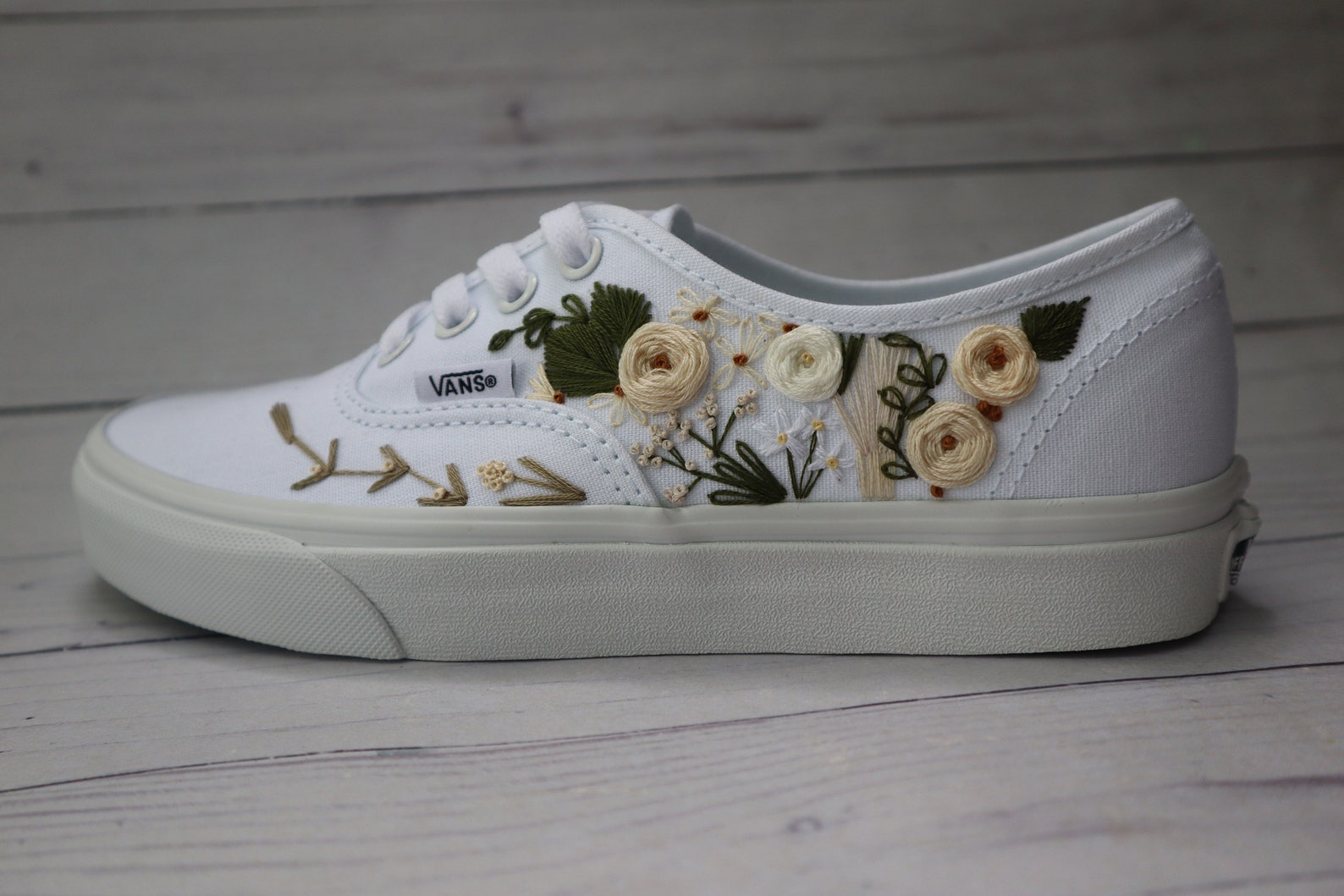 Embroidered Vans Shoes Custom Hand Embroidery to Order - Etsy