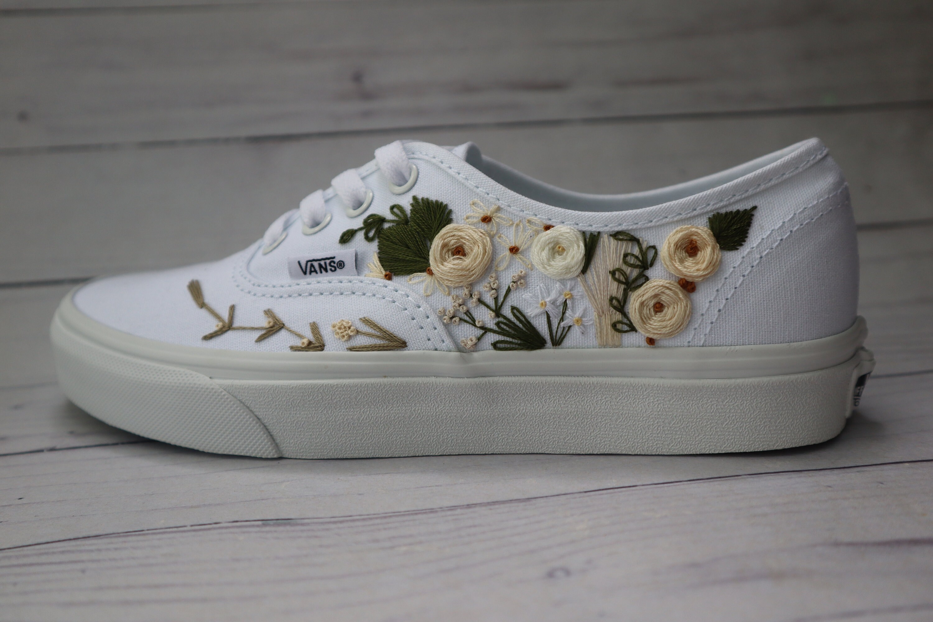 Embroidered Vans Shoes Custom Hand Embroidery to Order - Etsy
