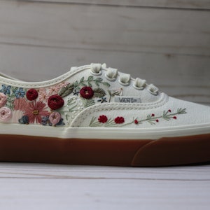Custom Embroidered Vans Shoes by Hand to Order, Personalized Embroidery ...