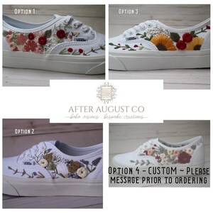 Embroidered Vans Shoes, Custom Hand Embroidery to Order, Personalized ...