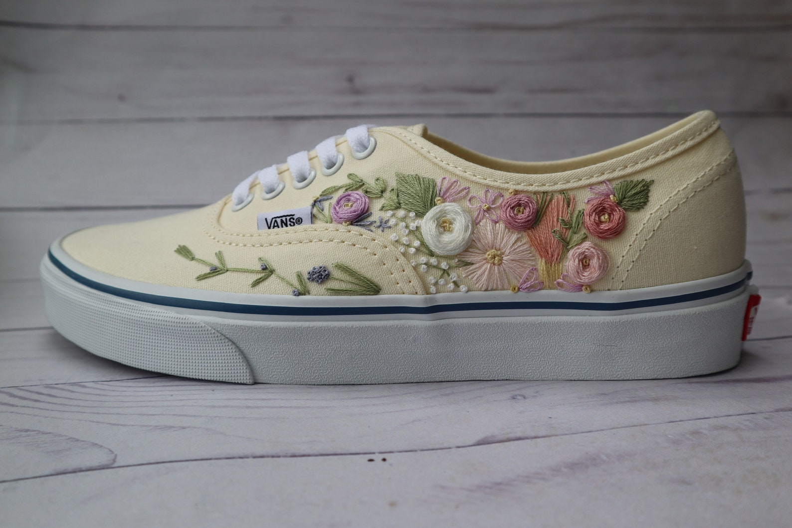 Embroidered Vans Shoes, Custom Hand Embroidery to Order, Personalized ...