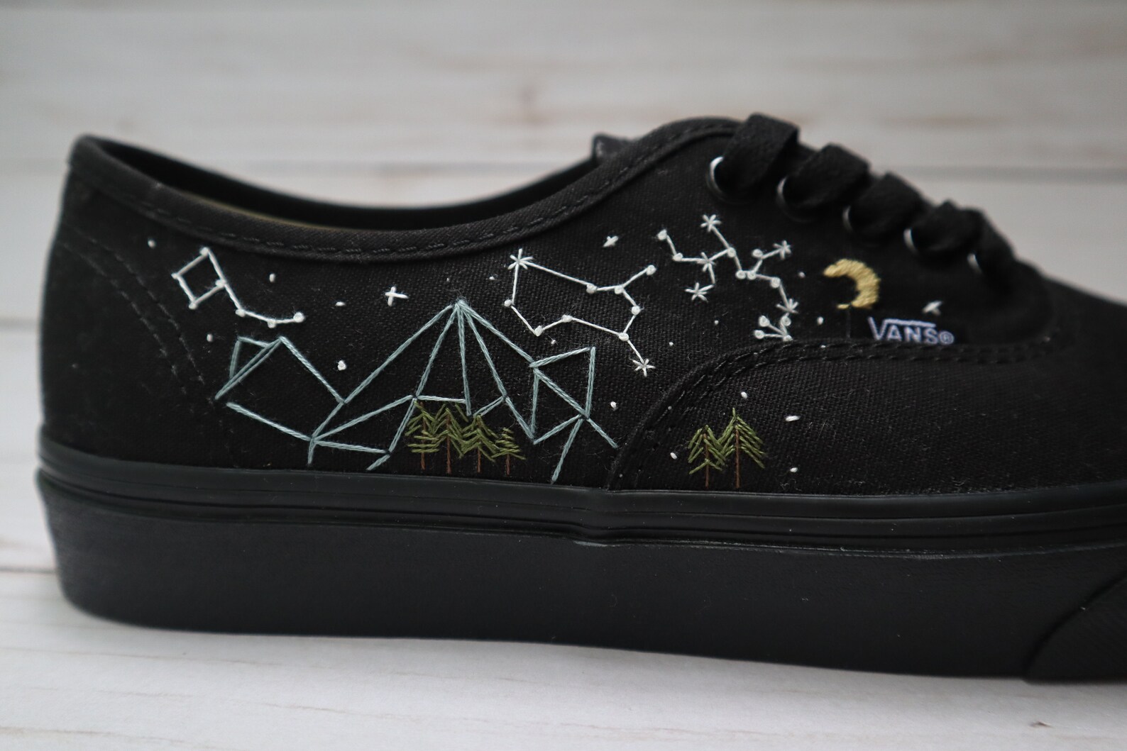 Custom Embroidered Vans Shoes by Hand to Order Personalized - Etsy