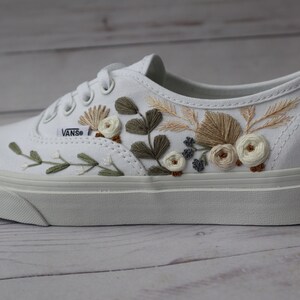 Custom Embroidered Vans Shoes by Hand to Order, Personalized Embroidery ...