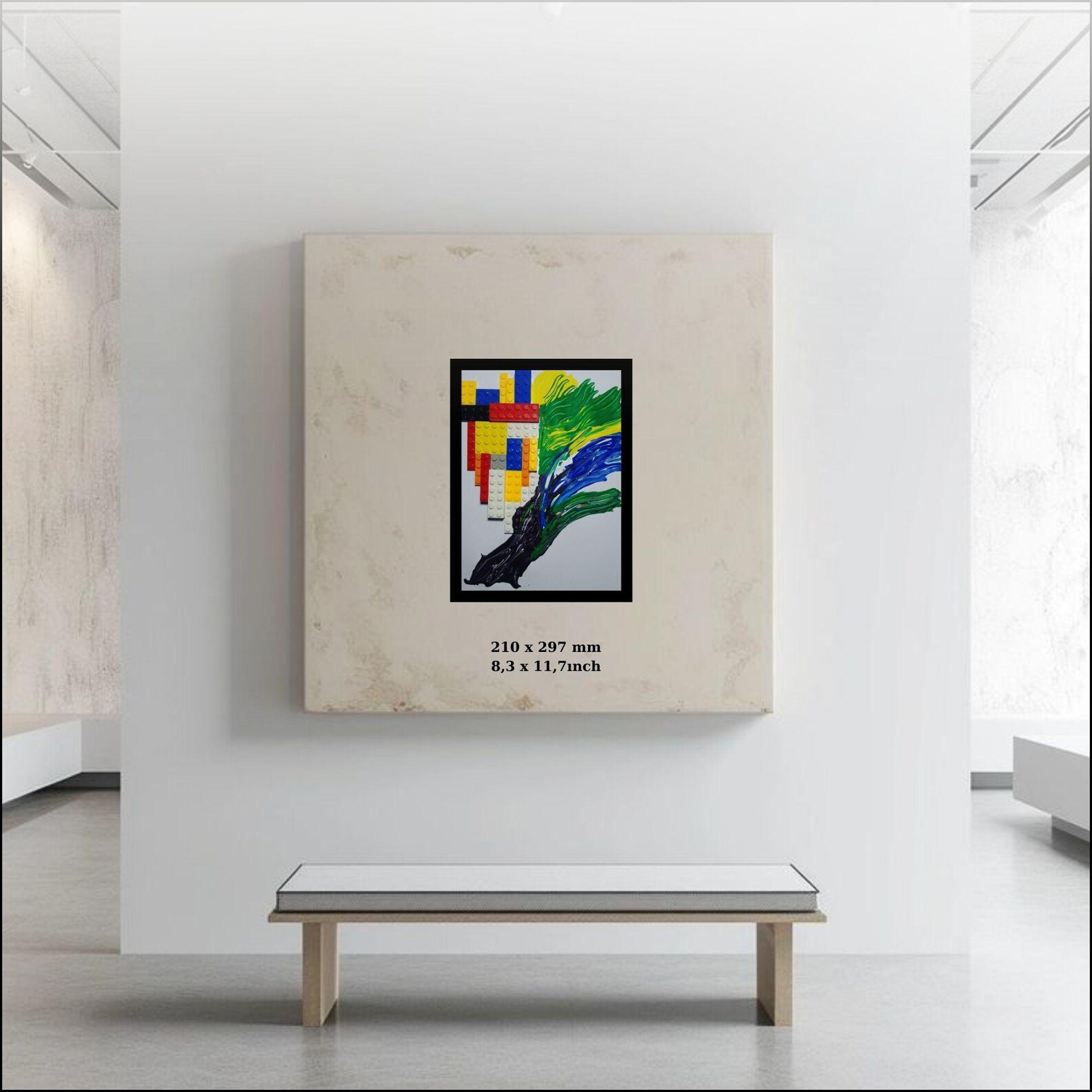 Colorful Building Block Art-handmade Brick Art Piece-handmade Colorful ...