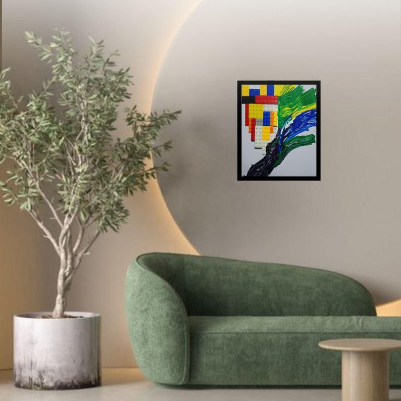 Colorful Building Block Art-handmade Brick Art Piece-handmade Colorful ...