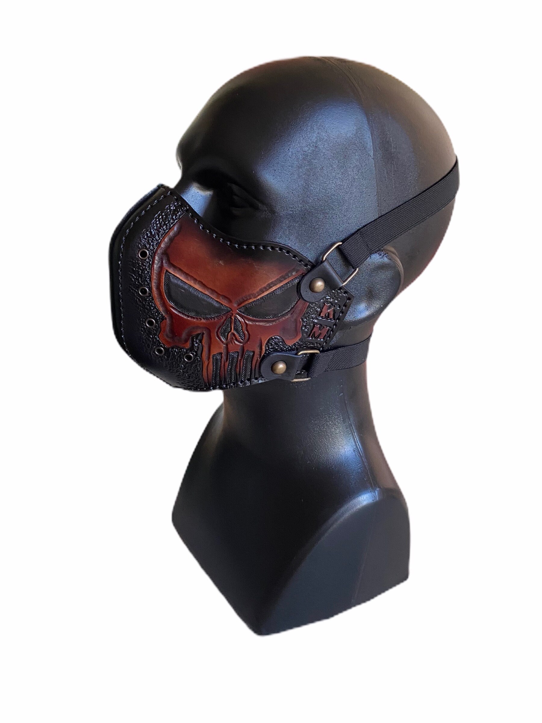 Leather Motorcycle Mask Punisher Skull Mask Windproof Mask - Etsy