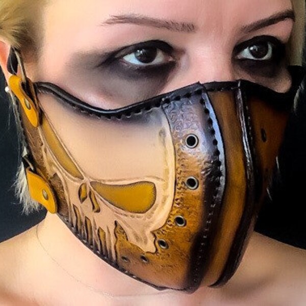 Leather Motorcycle Mask - Etsy