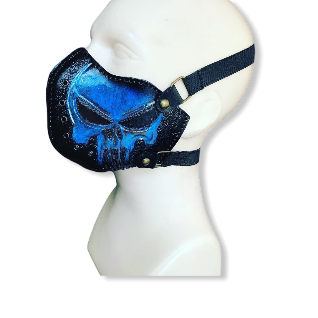 Motorcycle Skull Mask Custom/personalize Leather Mask Gift - Etsy