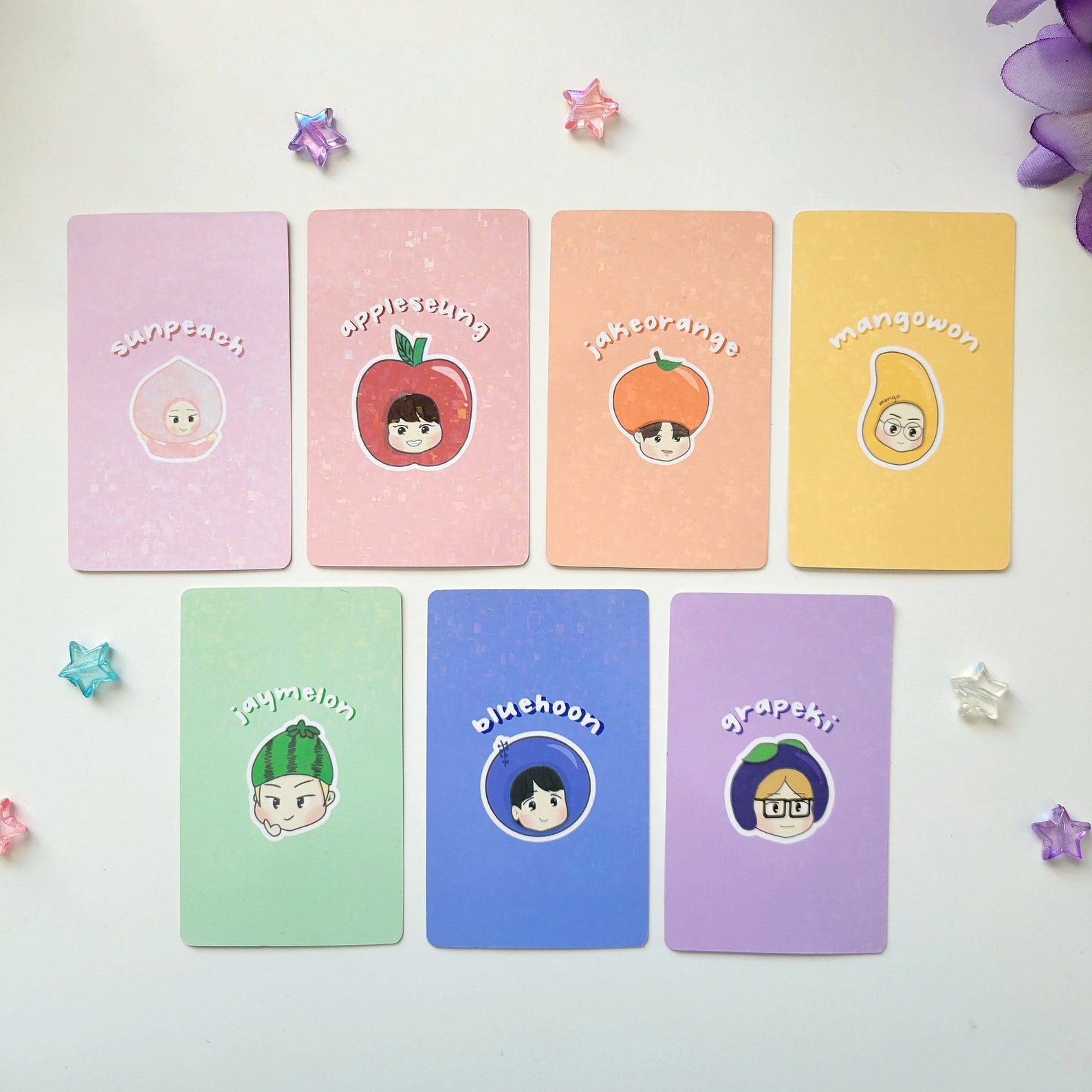 Cute ENHYPEN K-POP Fruit Juice Holographic Laminated - Etsy UK