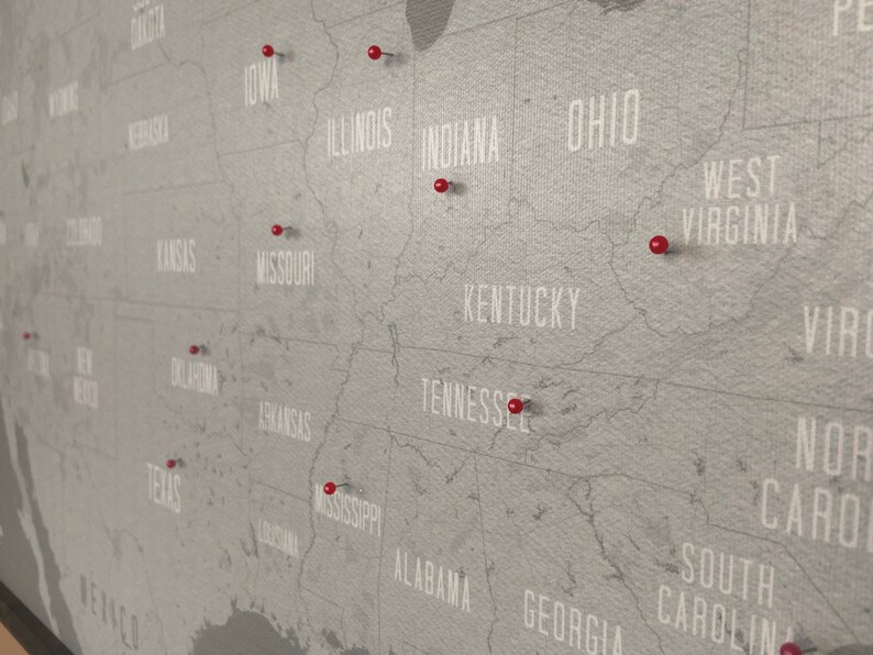 Personalized Push Pin Map Framed USA Map Wedding Gift for | Etsy