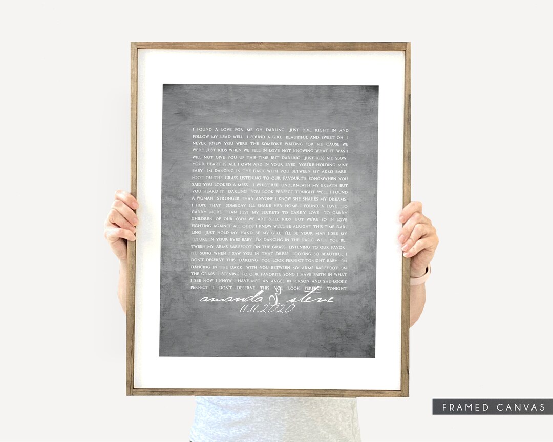 Wedding Song Sign Rustic Custom Song Lyric Anniversary Sign Wedding Art ...