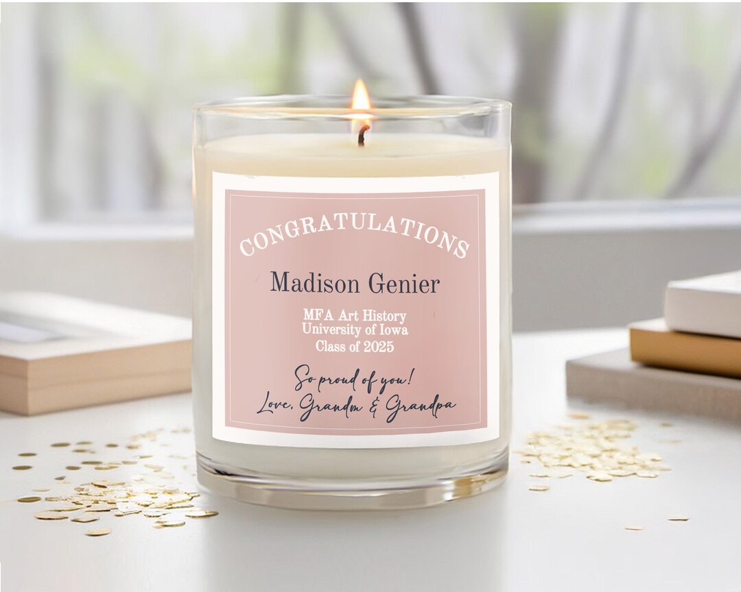 Custom Graduation Candle for Girl Personalized Candle Graduation Gift ...
