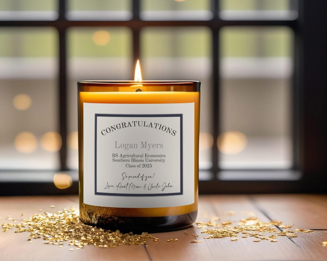 Personalized Graduation Candle Custom Candle Graduation Gift for Him ...