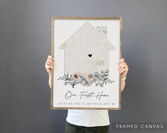 Our First Home Map - Etsy