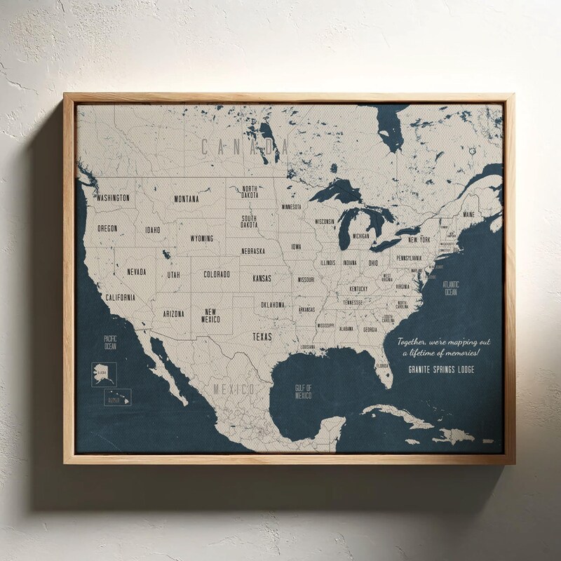 Push Pin Map - Etsy