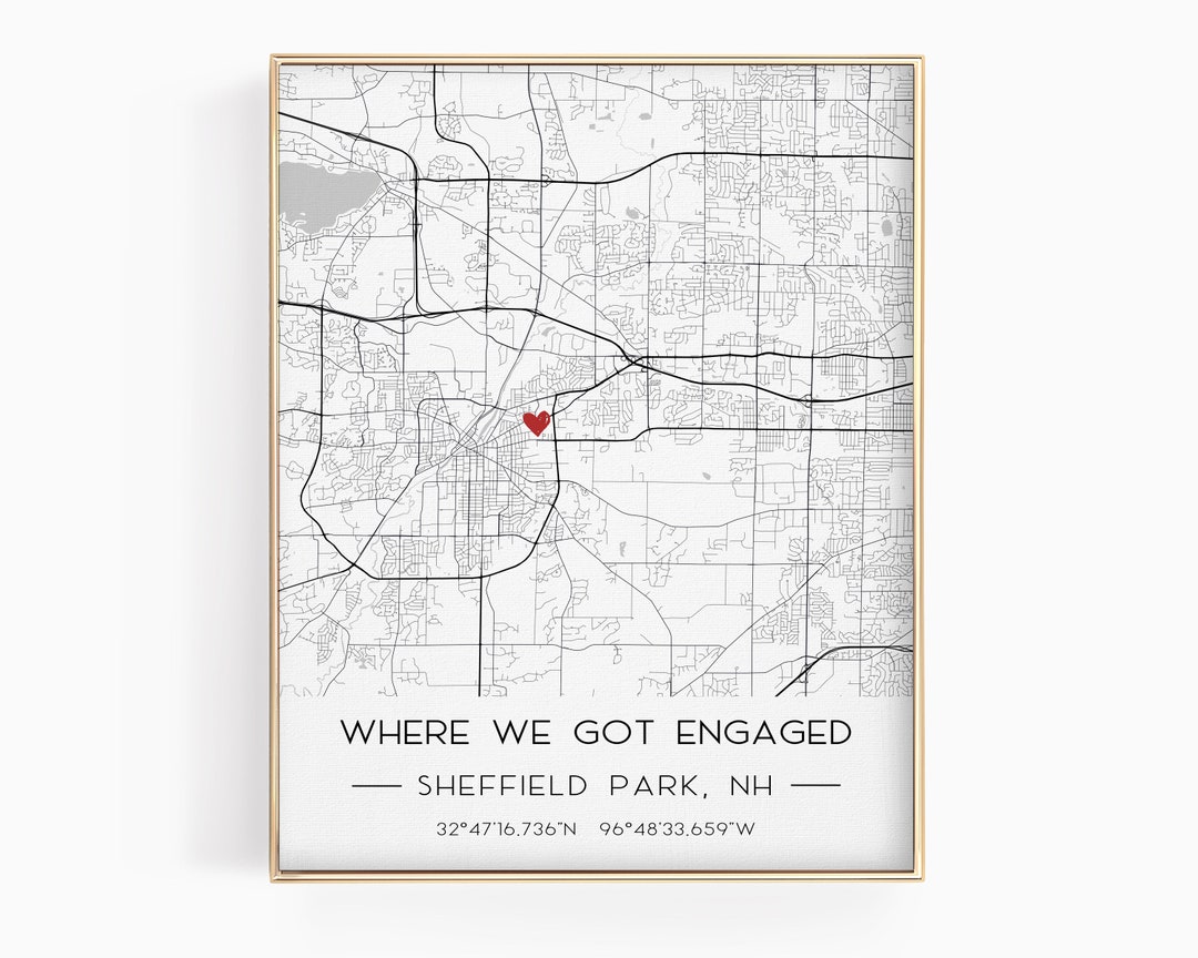 Personalized Map Print, Engagement Gift Idea, Where We Got Engaged ...